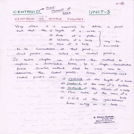 Unit-3 Centroid | PDF