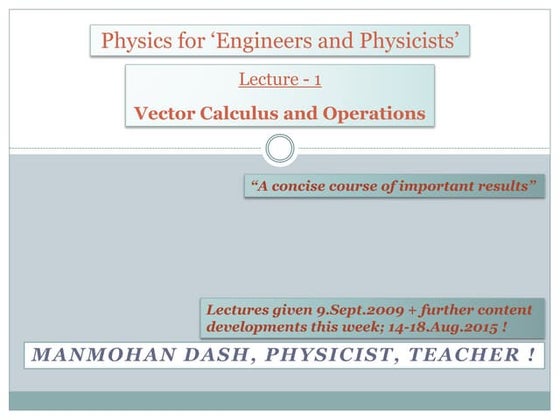 Gradient Divergence And Curl Of Function Pptx Physics Science