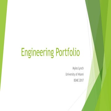 Myles Lynch Engineering portfolio | PPTX