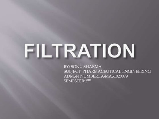 Filtration Membrane filter and sintered glass filter.pptx
