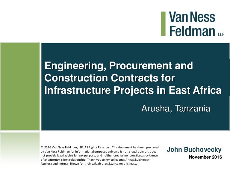 Engineering Procurement And Construction Contracts For Infrastructur