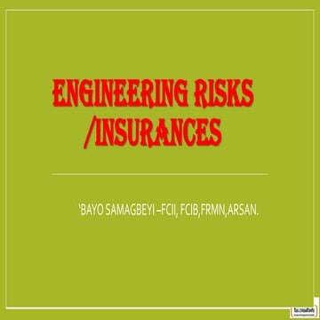 Industrial All Risk insurance Policy IAR | PPTX