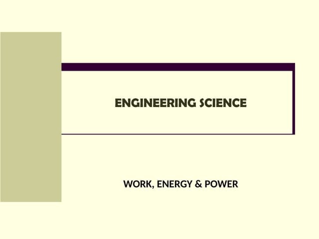 Work and Energy | PPT
