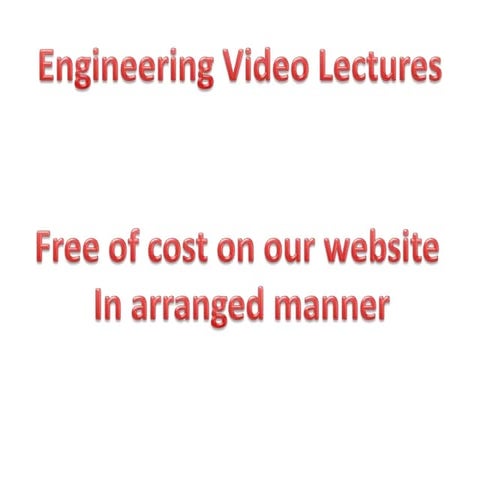 Engineering video lectures