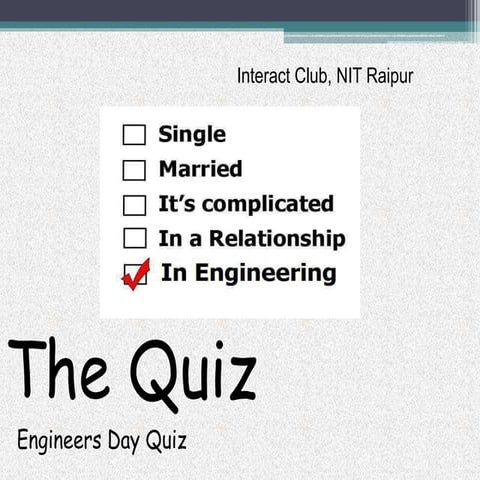 Engineers day answers | PPTX