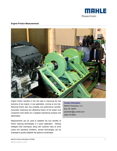 Diesel Engine Testing