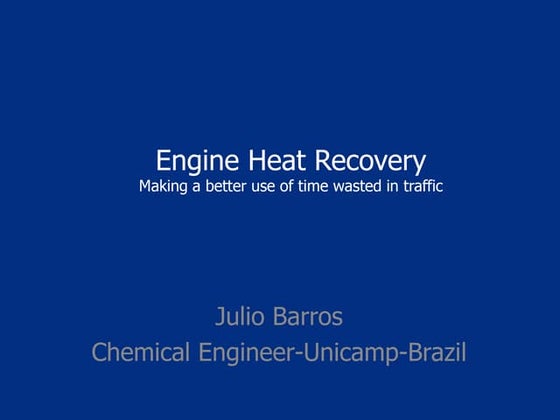Waste Heat Recovery Project 1 | PPT