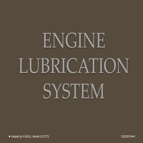 Engine lubrication system | PPT