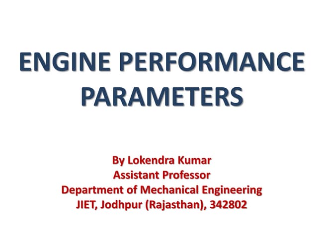 Formula of IC Engine | PPTX