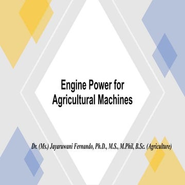 Engine Power for Agricultural Machines.pptx | Technology & Computing