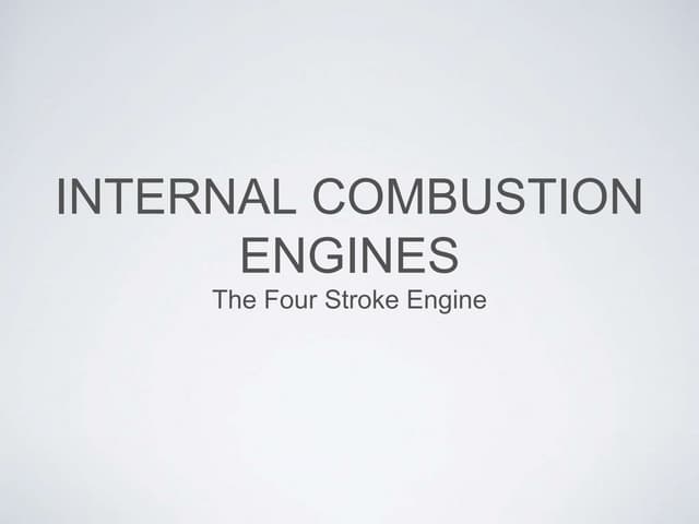 IC Engine Fundamentals | PPT