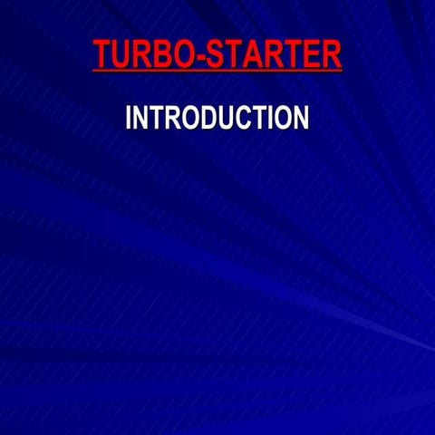 Engine turbo starters | PPT