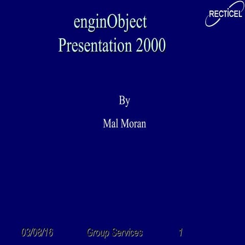 Engin object presentation 2000 | PPT
