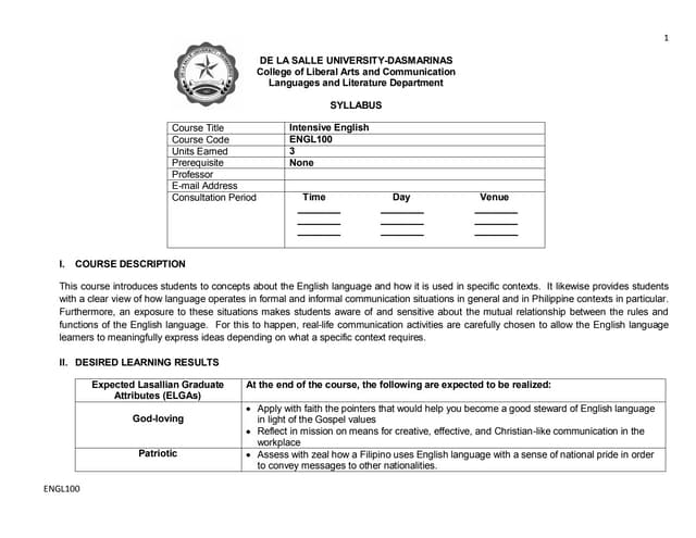 Purposive-Communication Subject in 1st year | PDF