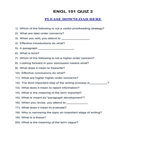 Engl 101 Quiz 2 Pdf