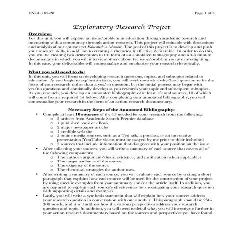 Multigenre Project Guidelines Rust Fall 2014 | PDF