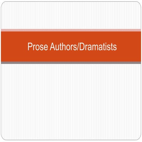 Top 10 famous authors of all time | PPTX