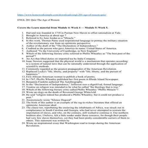 ENGL 201 Quiz The Age of Reason Liberty.docx