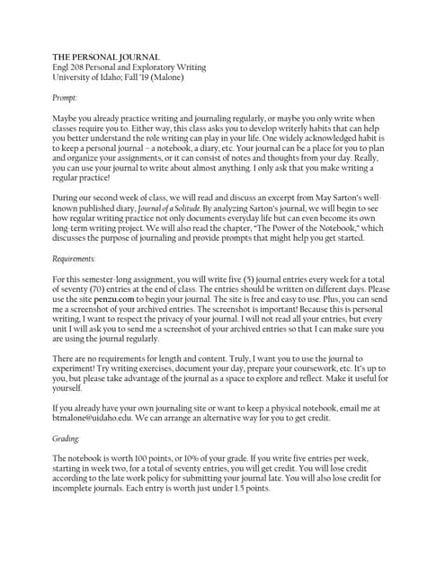 How To Write A Journal | PDF