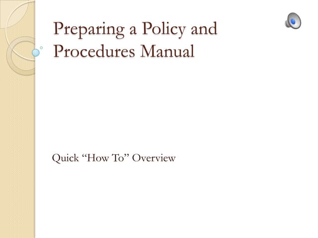 Policy and procedure | PPTX