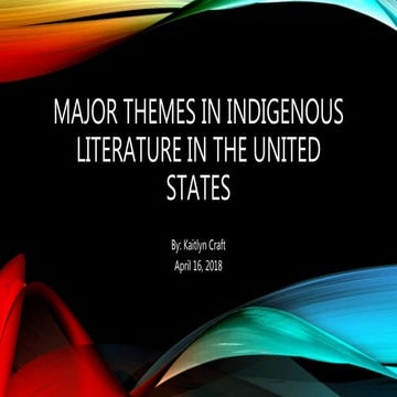 Major Themes In Indigenous Literature | PPTX