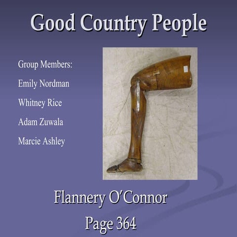Good Country People | PPT
