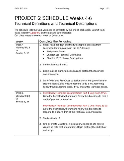 Project1 interpersonal communication_schedule | PDF