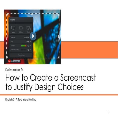 Engl317 project3 slidedoc3_screencasting_design_justification_ | PDF
