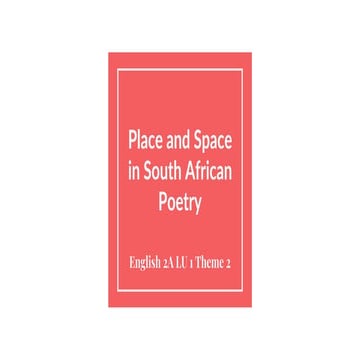 South African poetry: The Cry of South Africa.pptx