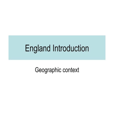 England geo | PPT | Christianity | Religion & Spirituality