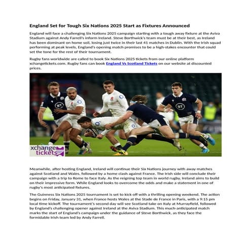 England Set for Tough Six Nations 2025 Start as Fixtures Announced.docx
