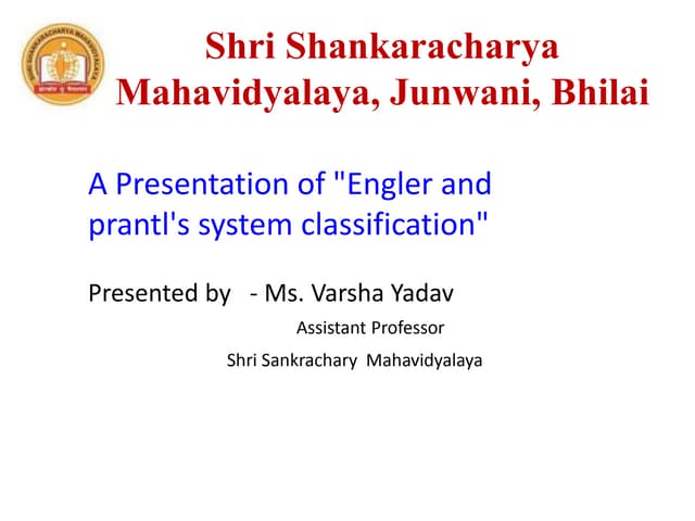 Engler & prantl system of classification | PPSX