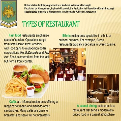 Types of restaurants | PPTX