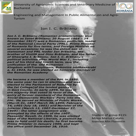 Proiect ion i.c bratianu | PPTX