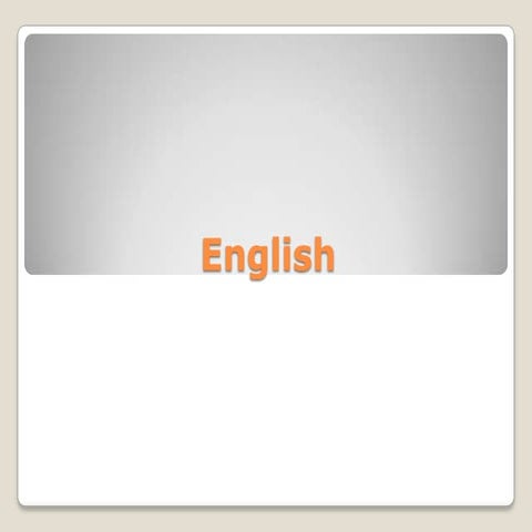 The English Language | PPTX