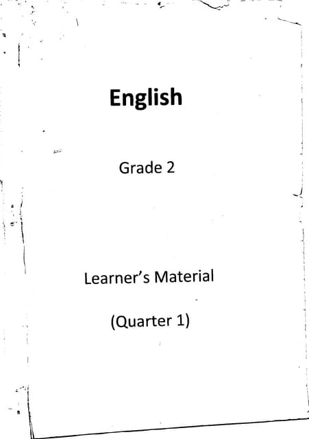 GRADE 2 English SECOND PERIODIC TEST | DOC | Gardening | Home & Garden