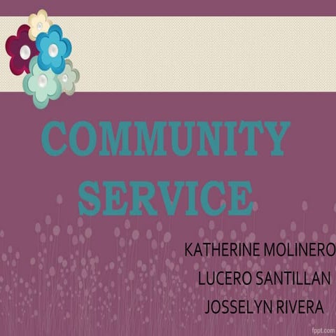 English - Comunity Service | PPT