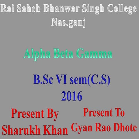 alpha beta gammma English | PPT | Chemistry | Science