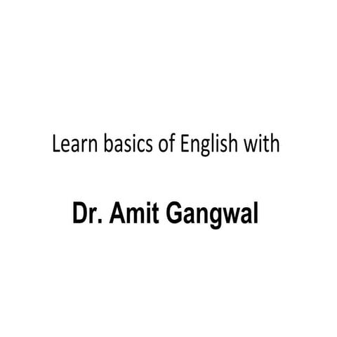 English basics (topics only) | PPT
