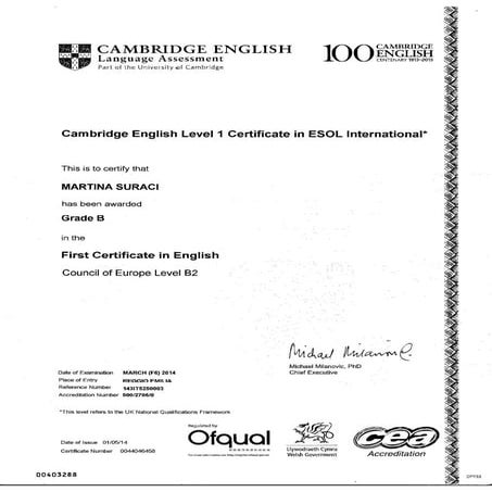 First Certificate of English - B2 | PDF | Educational Assessment | Education