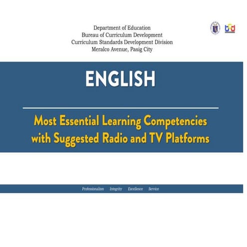 English-MELCs (1) learning competency 2023 | PDF