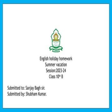 Class 10th CBSE holiday homework english.pptx