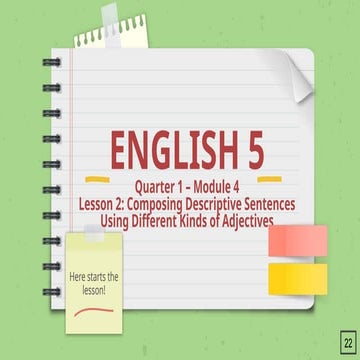 English-5-Week-6-Lesson-2.pptx lesson for grade 5 learners | PPTX