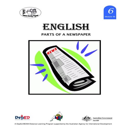 English 6-dlp-59-parts-of-a-newspaper | PDF