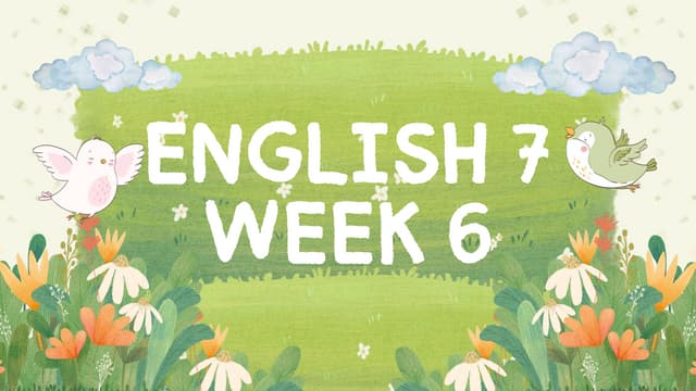 Matatag Q1_LE_English 7_Lesson 6_Week 6. | DOCX