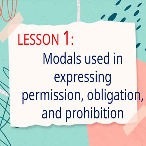 english-9-Q1-WEEKS-1-3.pptx Modals used in expressing Permission | PPTX