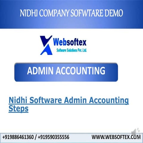 Nidhi accounts management software| Nidhi company software | PPTX