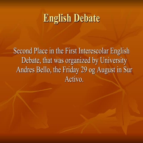 English Debate | PPT
