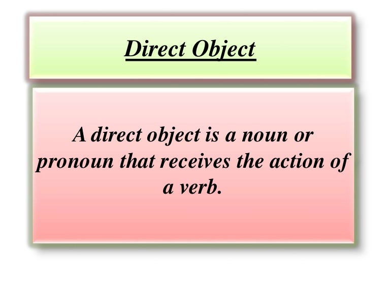 English direct and indirect object slide