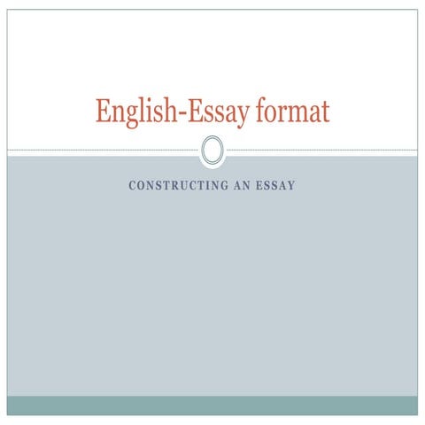 English essay format | PPTX